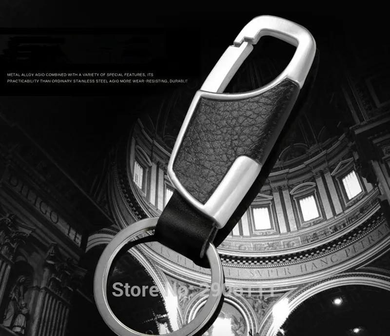 car styling Leather Key Chain Metal Car Key Ring Multifunctional Tool ...