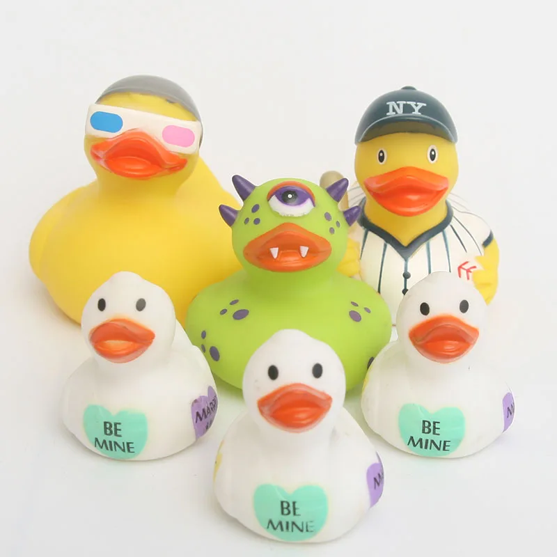 6pcs Squeaky Ducky Baby Toys Cute Rubber Ducks Children Kids Water ...