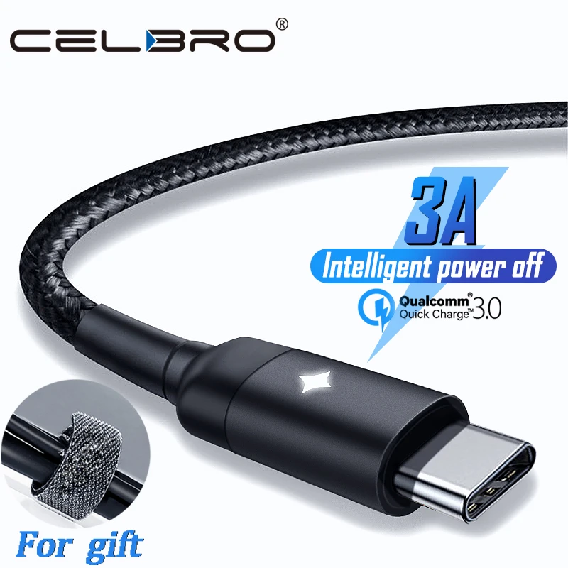 Mi cro usb 충전기 케이블 스마트 전원 끄기 usb 유형 c 3.1 고속 충전 usbc mi kro cavo usb ...