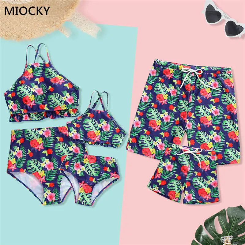 Family Matching Swimwear Swimsuit 2019 Summer Men Women Kid Baby Kid ...