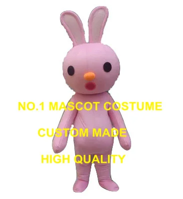 Pink Bunny Mascot Costume Easter Rabbit Custom Adult Size Cartoon ...