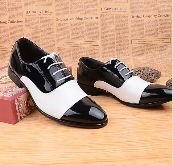 Venta > zapatos charol blanco y negro > en stock