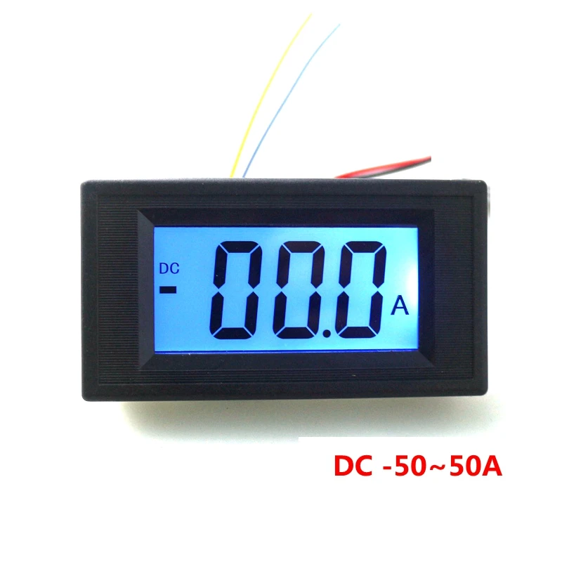 Digital Ammeter Current Meter Monitor DC 0~+/ 50A +/ 10A +/ 100A ...