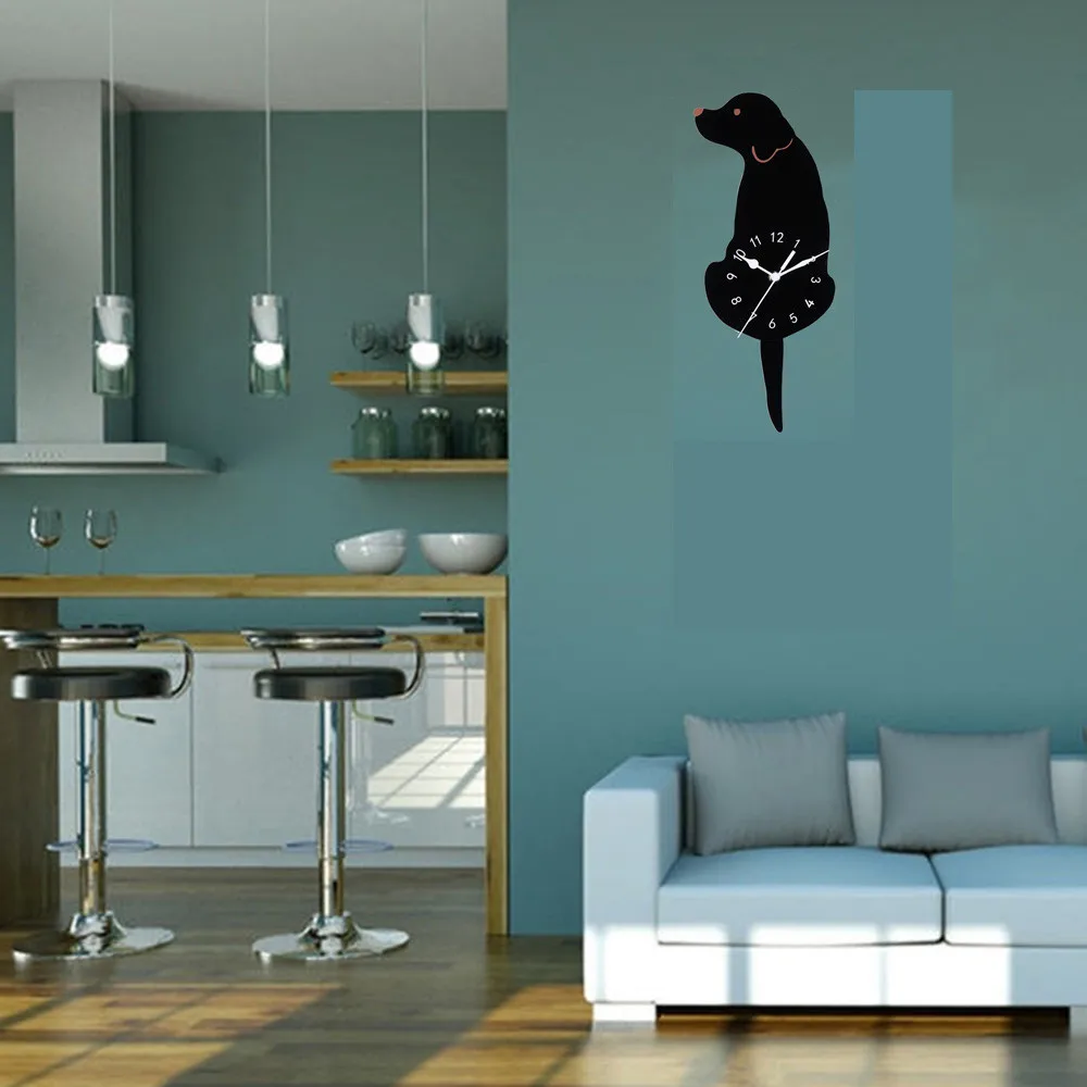 Милые Креативные в мультяшном стиле настенные часы с изображением кошек