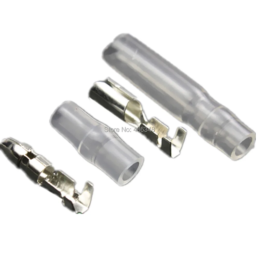 100 Sets motocicleta Bullet conector eléctrico kit 4mm macho + hembra ...