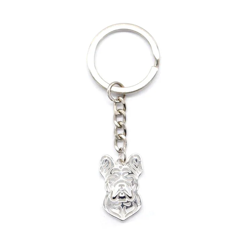 Lovers' French Bulldog Key Chains Fashion Alloy Dog Key Chains For ...