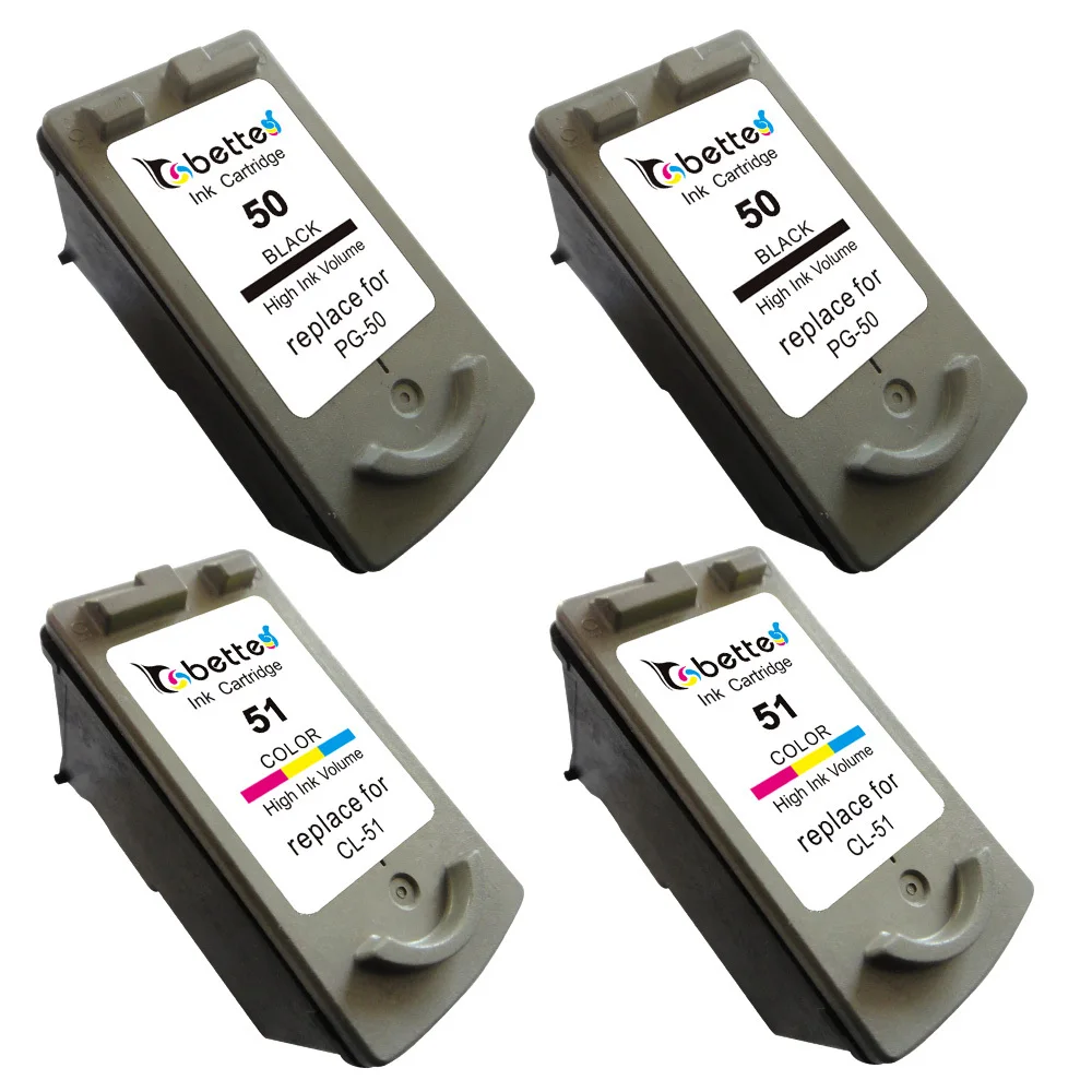 4PK, PG50 CL51 for Canon Ink Cartridges PG 50 CL 51 PIXMA IP2200 ...