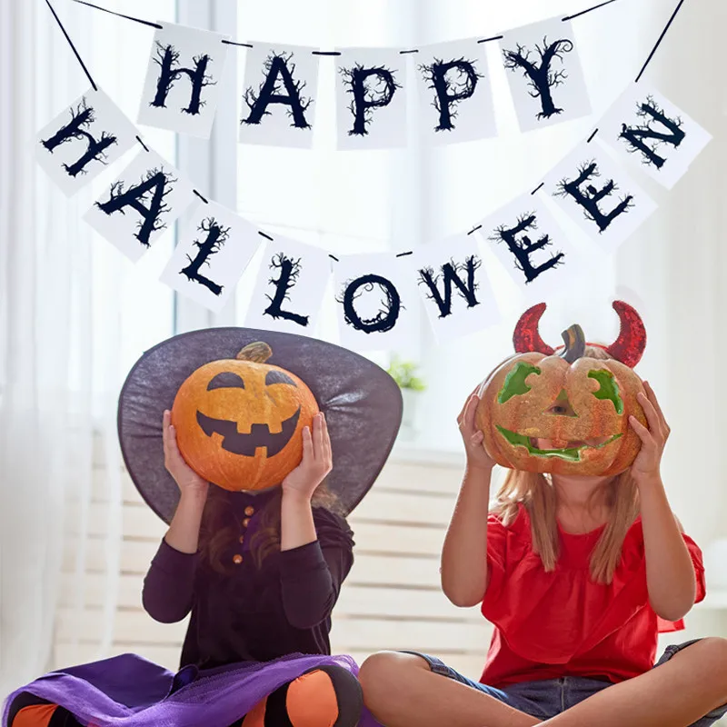 1 Juego de banderines Chicinlife de feliz Halloween, decoración de ...