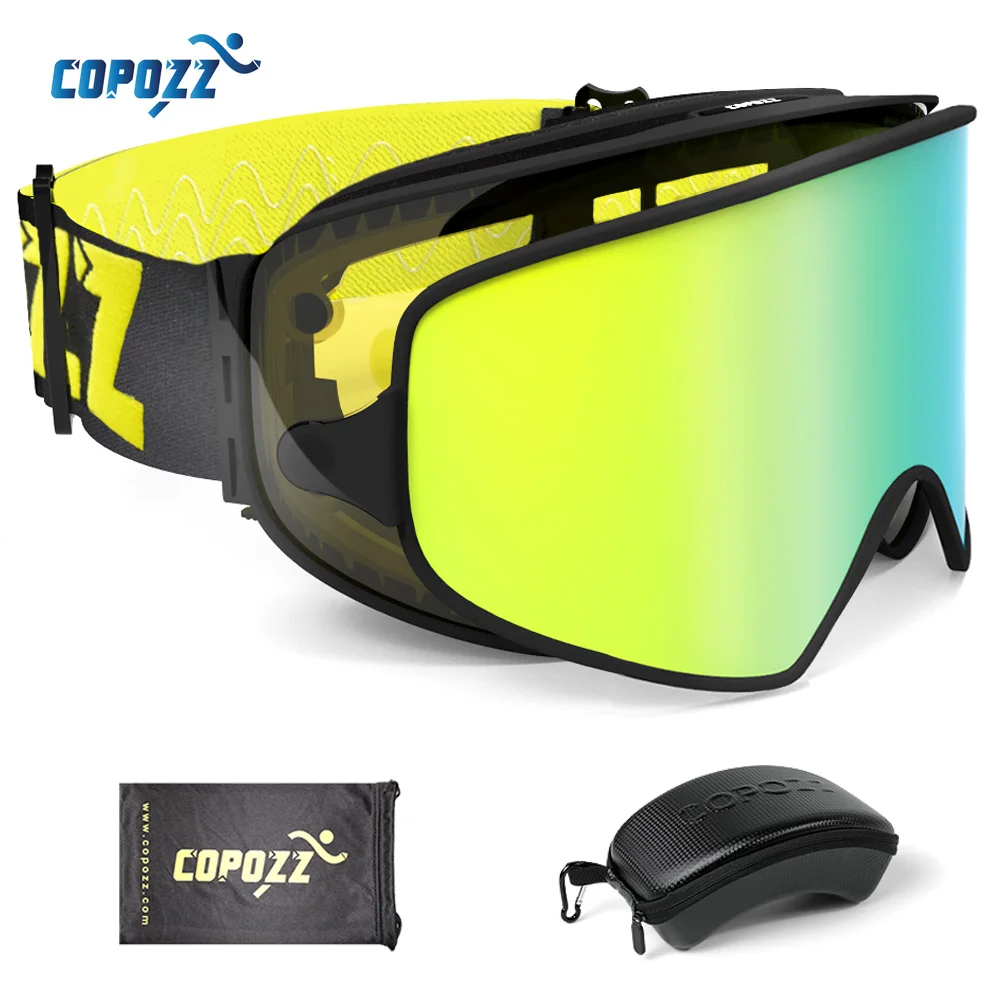 COPOZZ 2 in 1 Ski Goggles with Original Case Double Lenses for Night ...