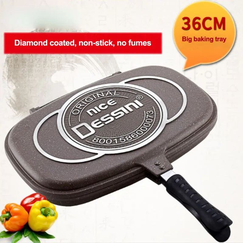 Multifunctional Korean Frying Pan aluminum Flat Frying Pan Double sided ... Multifunctional Korean Frying Pan aluminum Flat Frying Pan Double sided ...