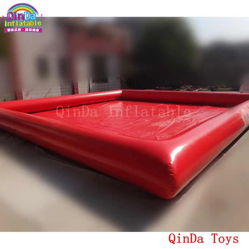 Free Air Pump Red Color Giant Inflatable Pool, Inflatable Water Pool ...