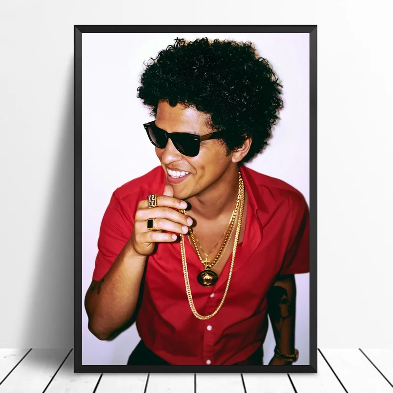 Bruno Mars Pop Music Star Poster Home Decor Pictures Silk Fabric Cloth ...
