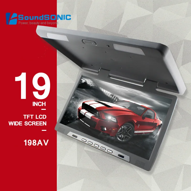 19 Inch Bus Coach Roof Mount Car Lcd Monitor Flip Down Screen Overhead ...