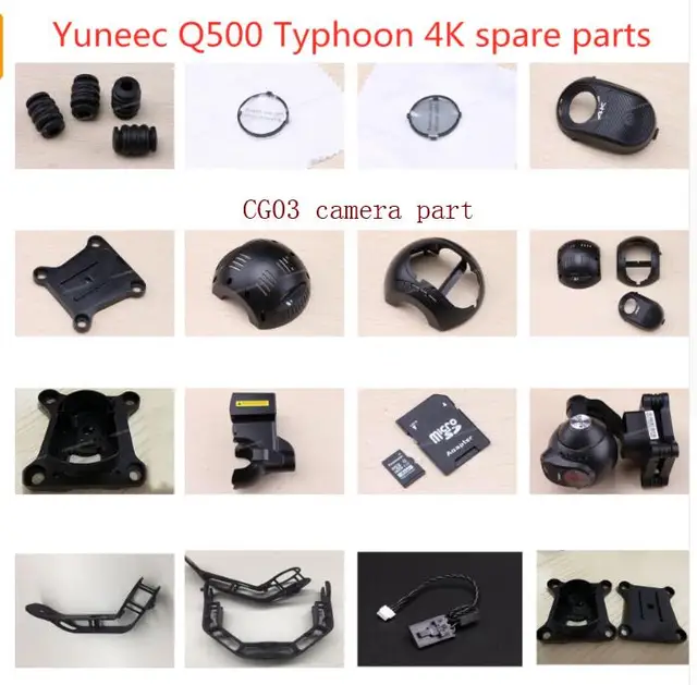 Yuneec Typhoon Q500 4K CG03 kamera ersatzteile shell Dampfung ball UV filter ND grau spiegel Oberen unteren slot abdeckung Kabel Karte AliExpress