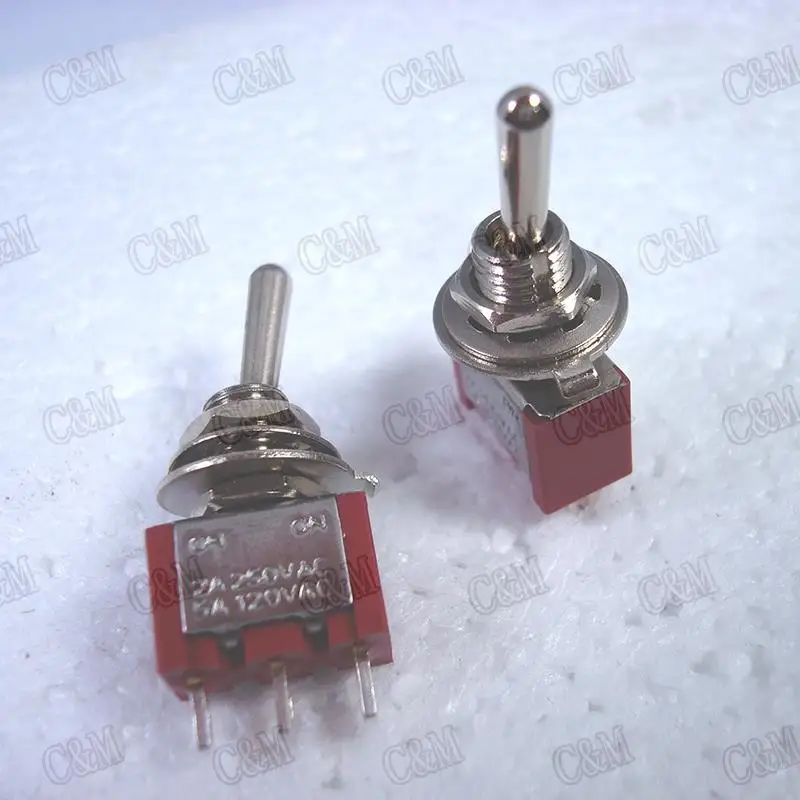 High quality 5PCS 3 pins Spring Return (ON) OFF (ON) momentary mini ...