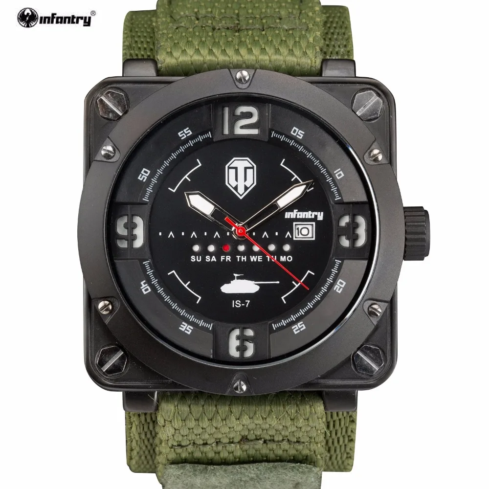INFANTRY Brand Montre Homme Male Luminous Sport Military ARMY 3ATM ...