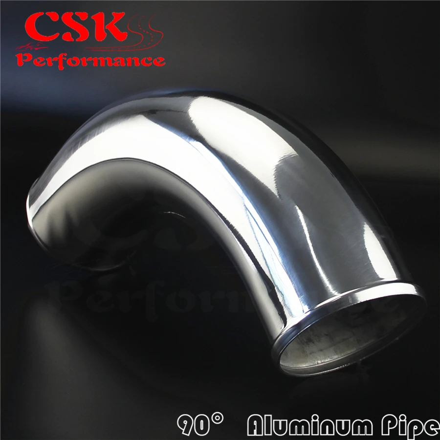 90 Degree 102mm 4" inch Aluminum Intercooler Intake Pipe Piping Tube ...