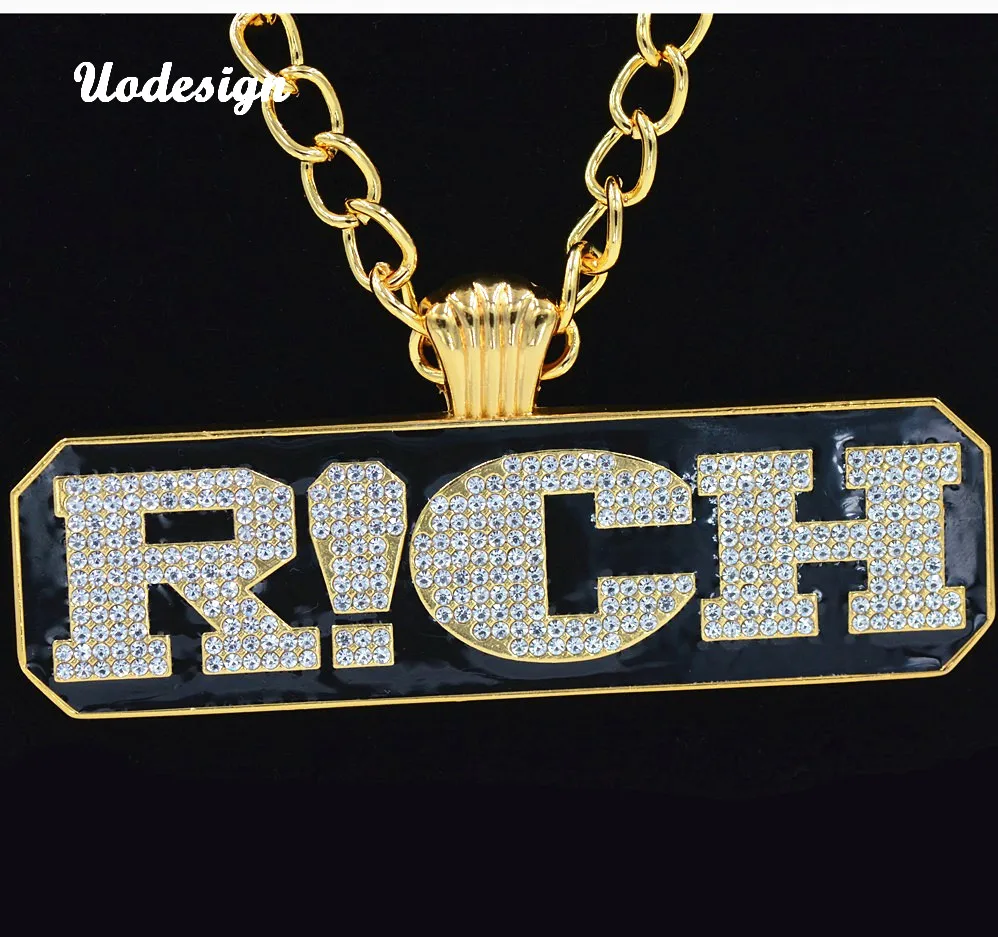 Hip hop Mens Long Cuban Link Chain Jewelry Full Iced Out Rhinestones ...