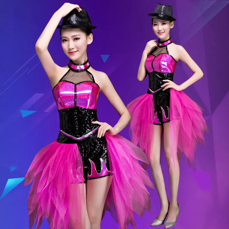 New Arrivel Women Modern Dance Costume Female Sequin Club Sexy Ds Dance