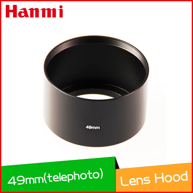 49mm Standard metal Screw Mount Telephoto Lens Hood for Canon Casio Minolta Pentax Sigma Nikon ...
