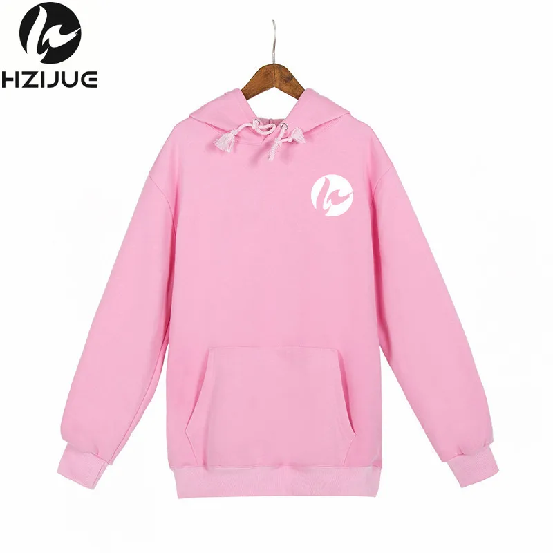 Hzijue 2018 Hot Mens Hip Hop Pink Hoodies Sweat Warm Thick Tracksuit