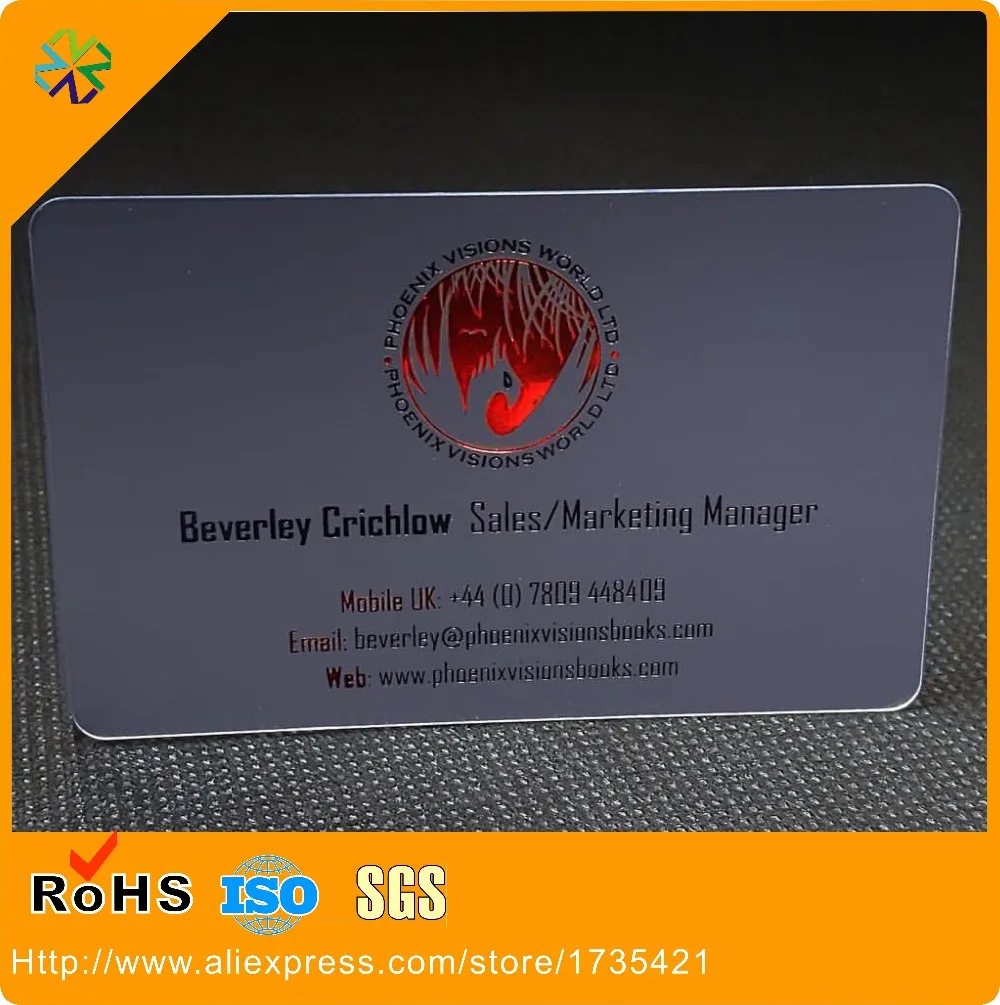 Customized Clear Frosted PVC Business Card/ Semi Transparent Plastic ...