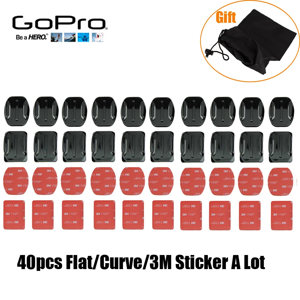 Aliexpress.com : Buy Gopro Accessories sticker 10X Curved 10X Flat ...