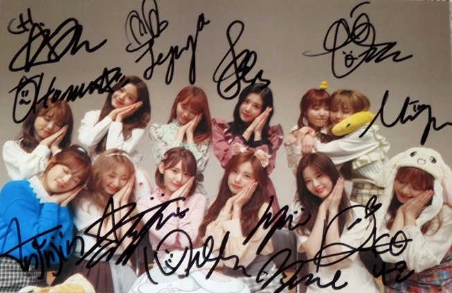 hand signed Izone autographed group photo free ship 5*7 K POP 102018B ...