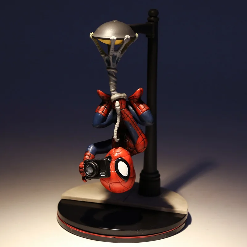 Cute Superheros Marvel Spiderman Hanging Upside Down & Photograph ...