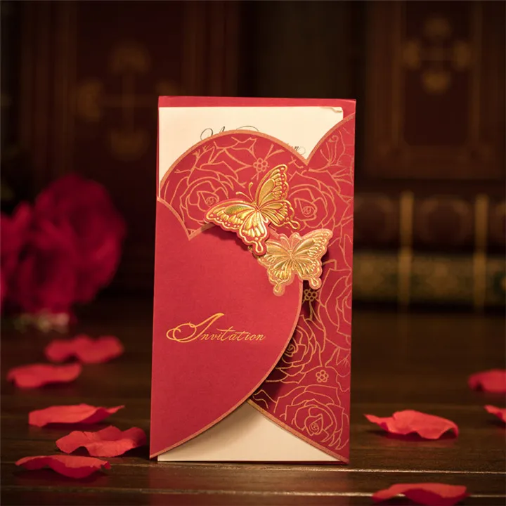 50pcs Lot 2015 Wedding Invitations Invitation Cards For Wedding 