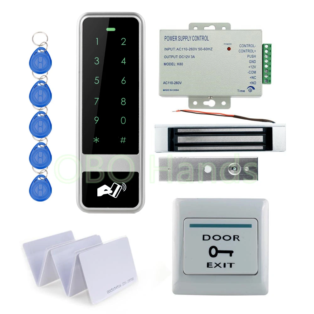 DIY RFID Waterproof Metal Door Access Control System Kit Set With 180KG ...