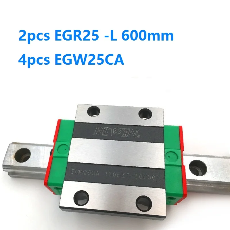 Trilho hiwin original egr25 l 600mm, guia linear + 4 peças egw25ca ...