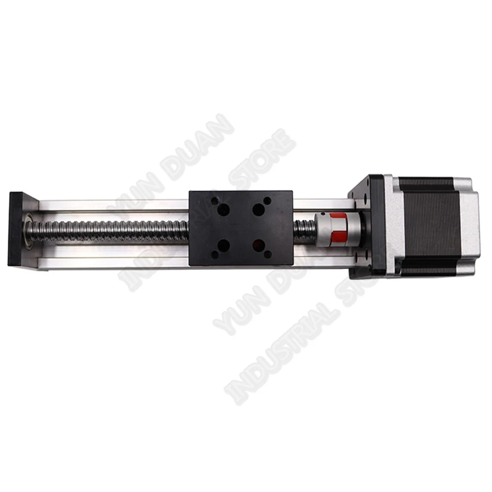 1610 Ball Screw Guide Rail 300mm Stroke Single Shaft Ball Screw Linear Guide Rail CNC Sliding ...