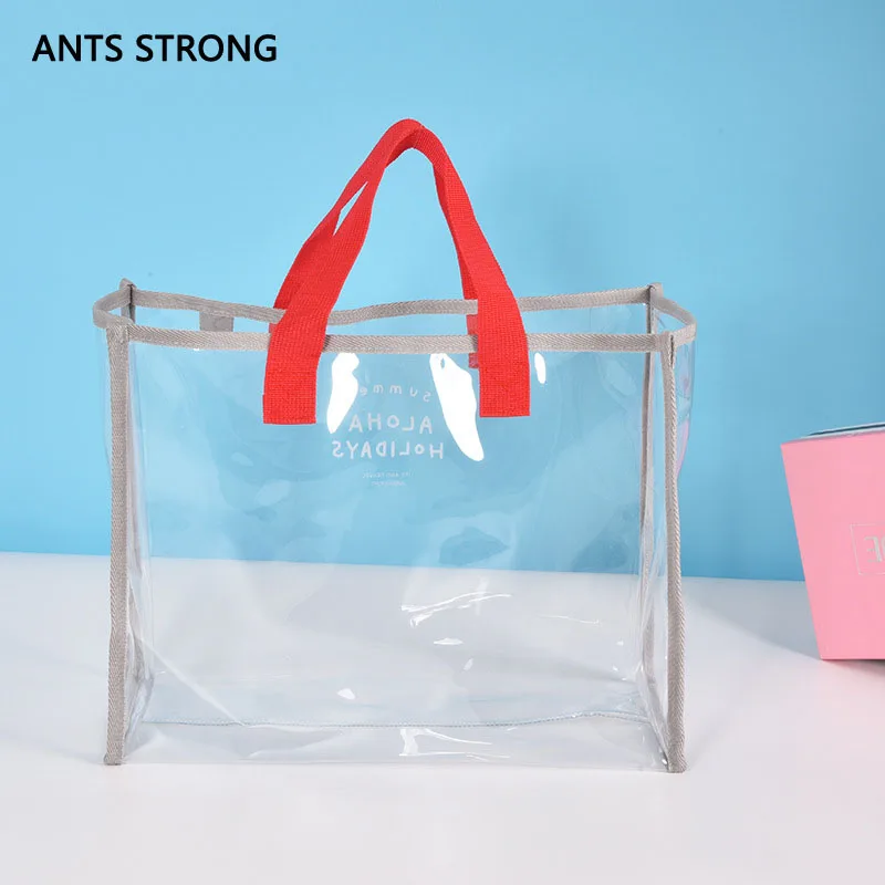 개미는 STRONG 휴대용 옷 투명 Beach Bag/Summer Women PVC 방수 Storage 핸드백|수납 가방 ...
