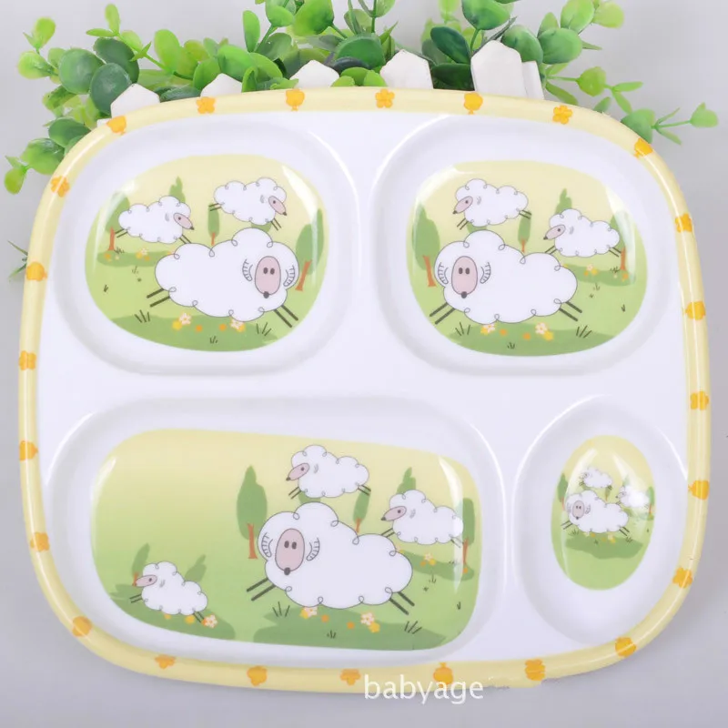 2017 Children Separate Divided Food Trays Tableware Plate Cartoon Child ...