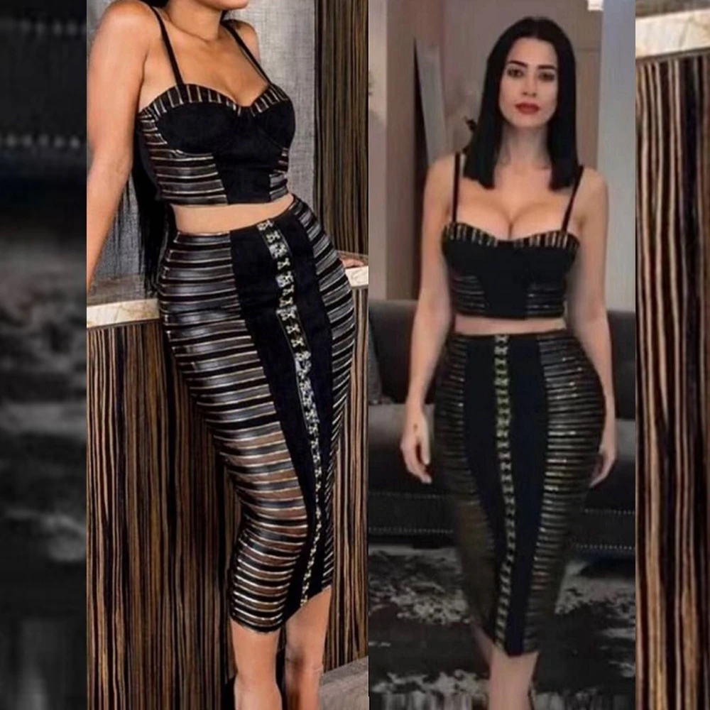 Buy 2018 Sexy Fashion Balck Two 2 Pieces Sext Women