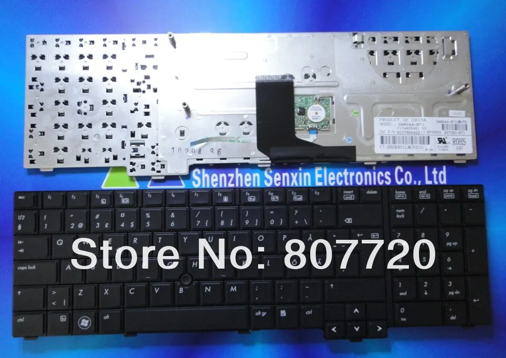 Teclado swe/fin 100%, novo teclado integrado, hp 8740 8740w 8740 ...