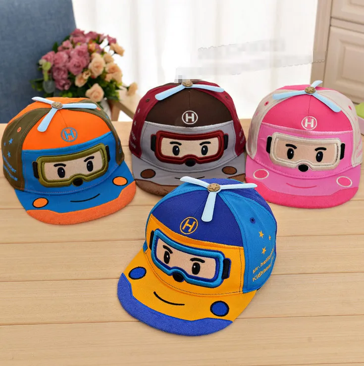 New Fashion Cartoon Robot Children cap Unisex Kids Snapback Baseball ...