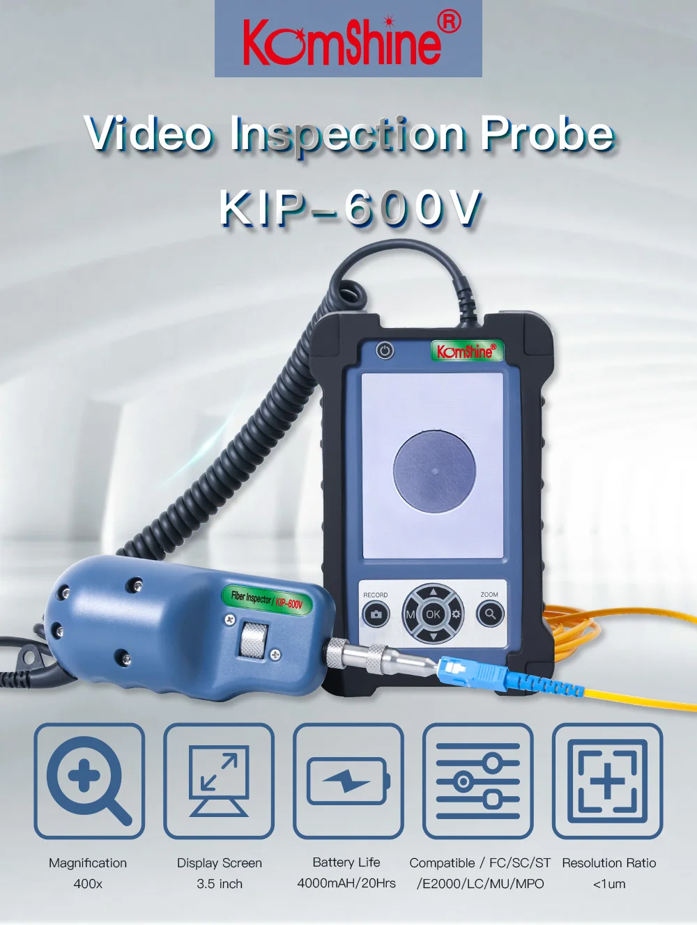 Connector Fiber Optic Inspection Scope