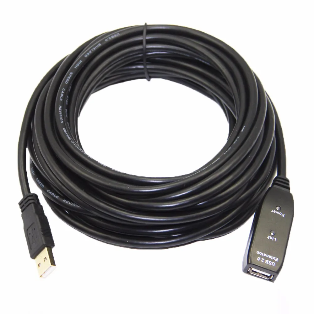 USB 2.0 Repeater Cable With Booster 50 FT USB 2.0 Extension Cable With ...