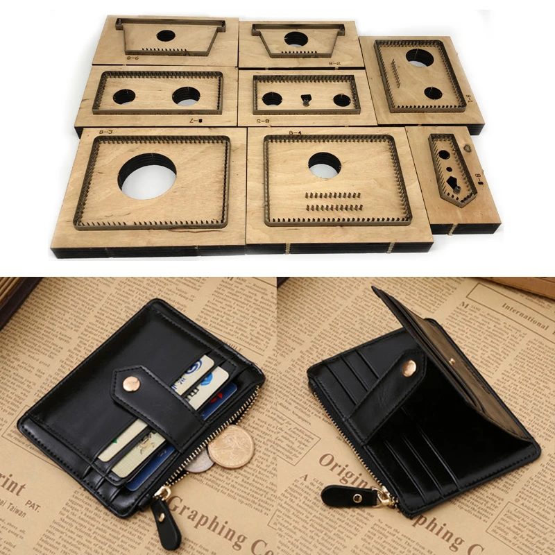 Japan Steel Blade Rule Die Cutter Unisex Leather Wallet Template For ...