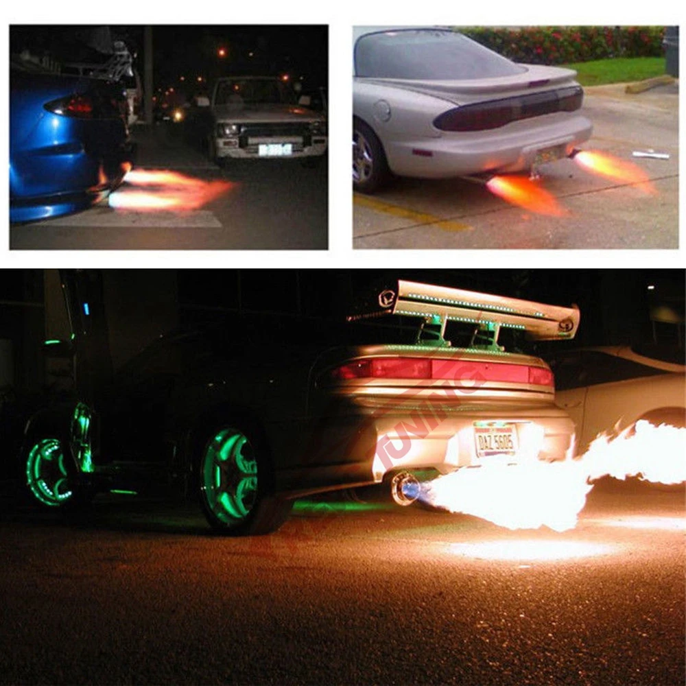 Universal 12V Car Racing Off Road Flame Thrower Kit Exhaust Flame ...