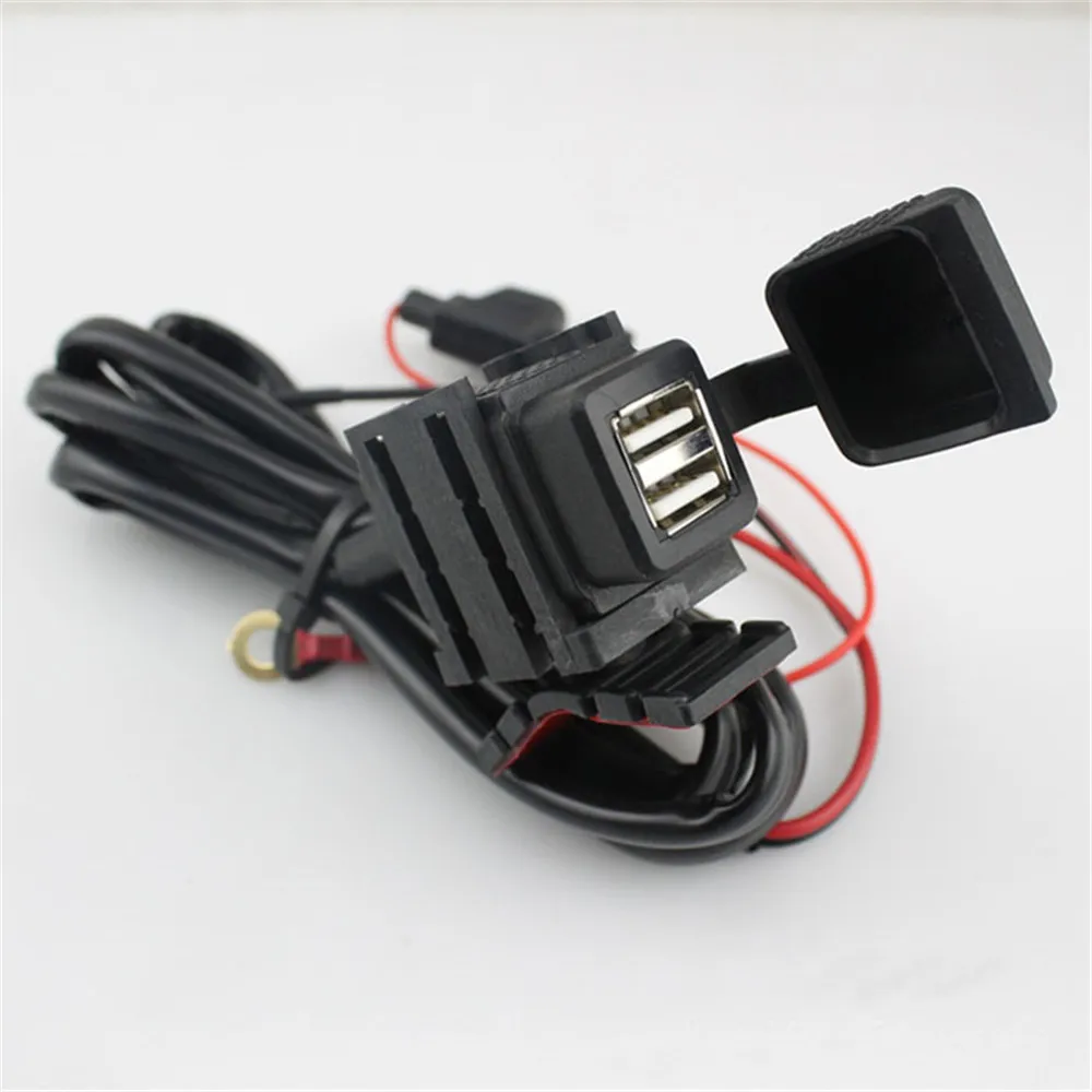 Car Usb Charger Socket Outlet With Dual Usb Auto Led Plastic Abs Mini 12v T10 Socket Car Charger