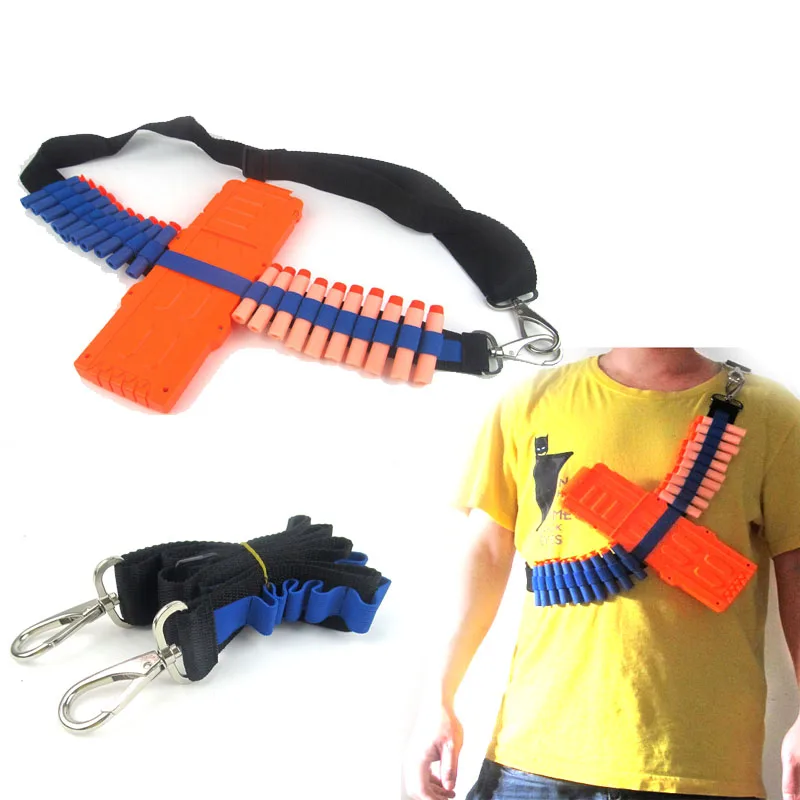 Bandolier Bullet Toy Gun Shoulder Strap Belt Darts Ammo Storage Gun ...