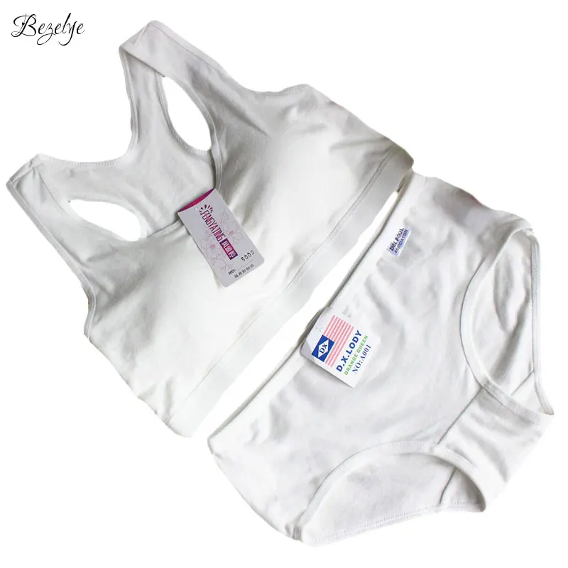 1 Set Puberty Young Girl Training Bras Set Student Sport Vest Style ...