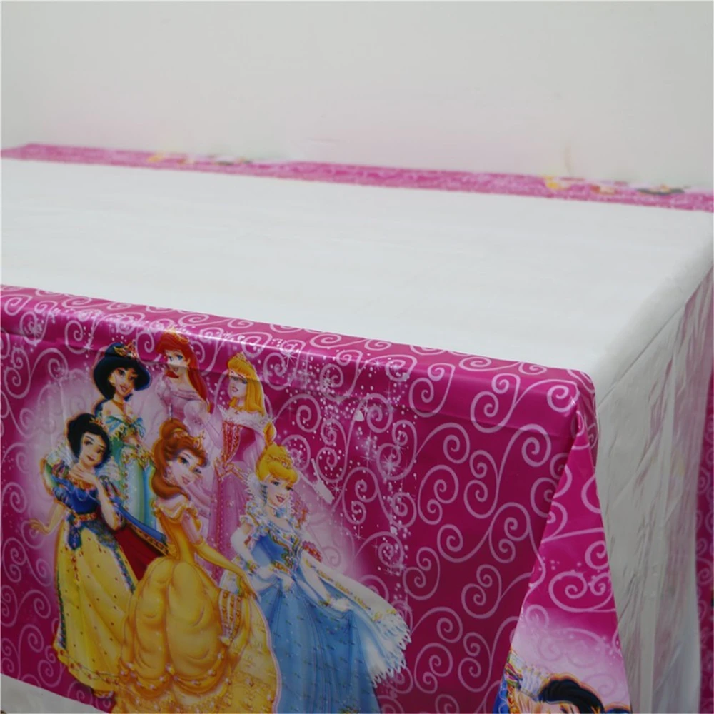 1Pcs Princess Disposable Plastic Table Cloth Cartoon Theme Table Cover ...