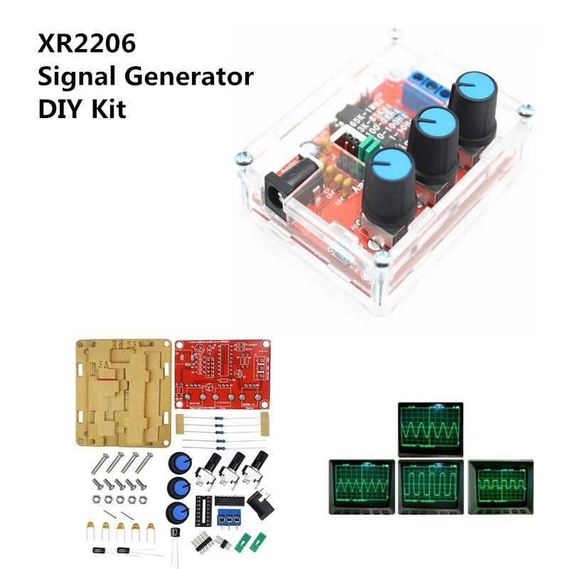 Function Signal Generator Diy Kit Sine/triangle/square Output 1hz-1mhz ...