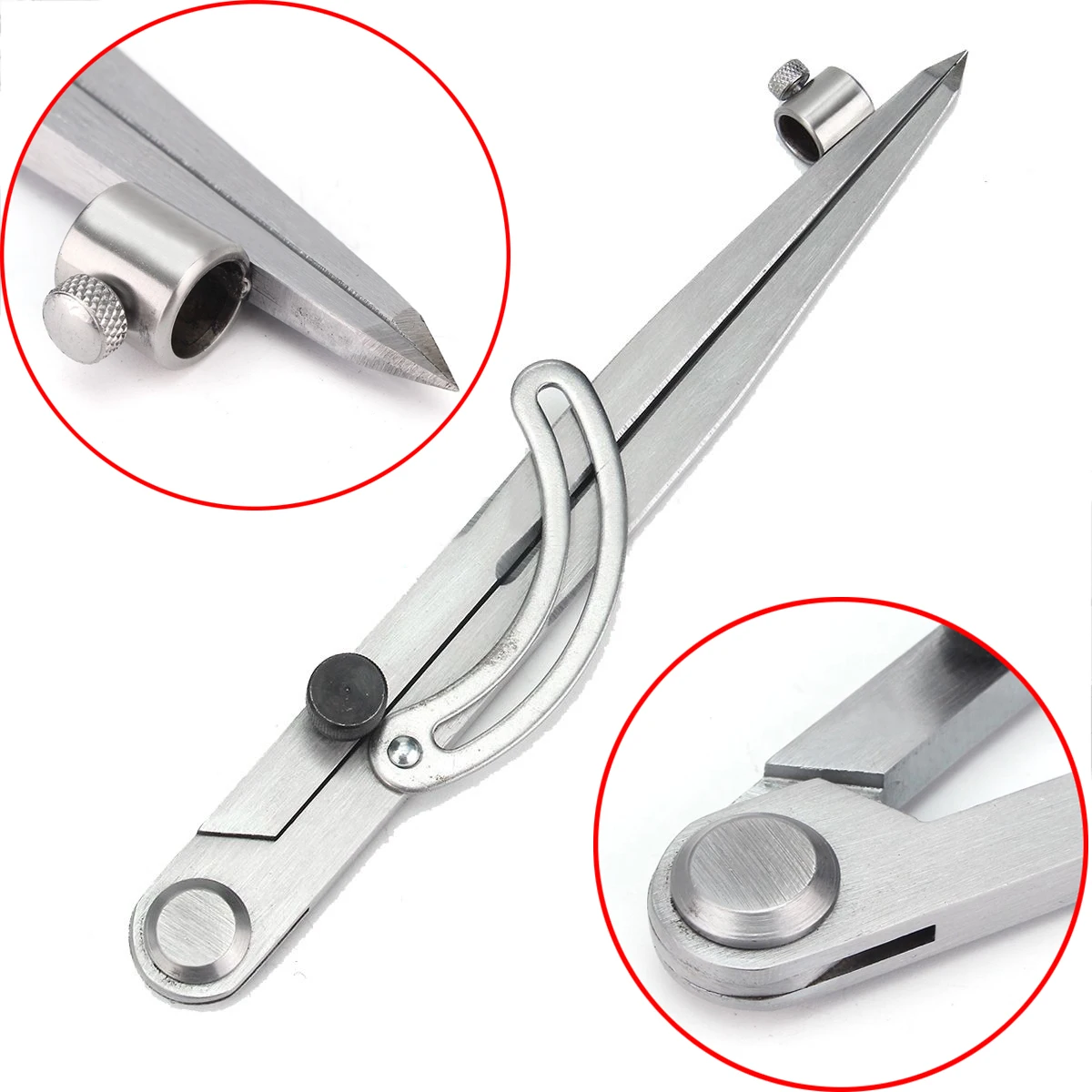 Portable Scriber Divider 200mm Mayitr Overstitch Wheel Compass Leather ...