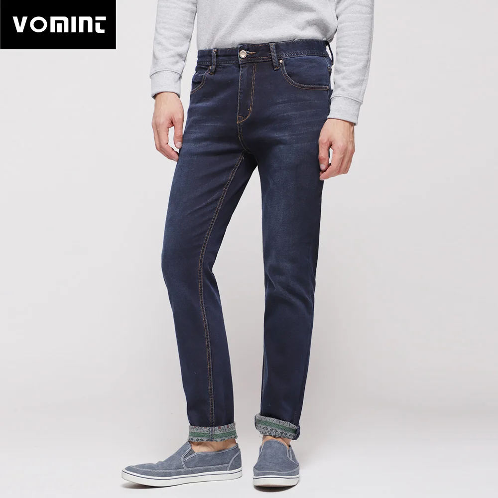 Vomint 2018 New Mens Casual Jeans Black Cotton Stretch Denim Composite ...