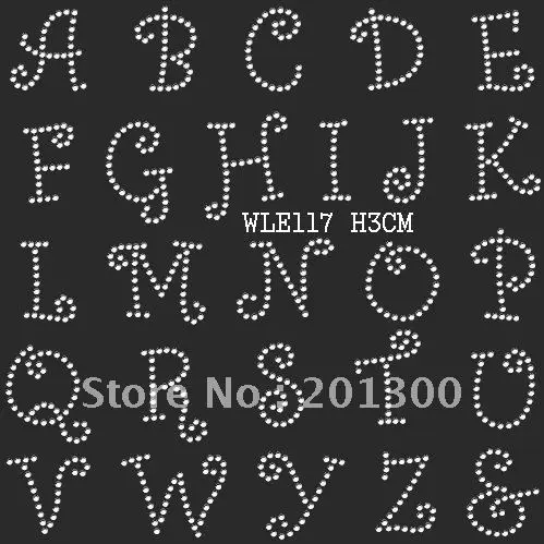 Bling Custom Alphabet Letter Rhinestone -in Rhinestones from Home ...